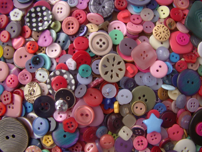 100 Assorted Buttons - Buttons Bulk - Round Buttons 5-20 Mm - Etsy