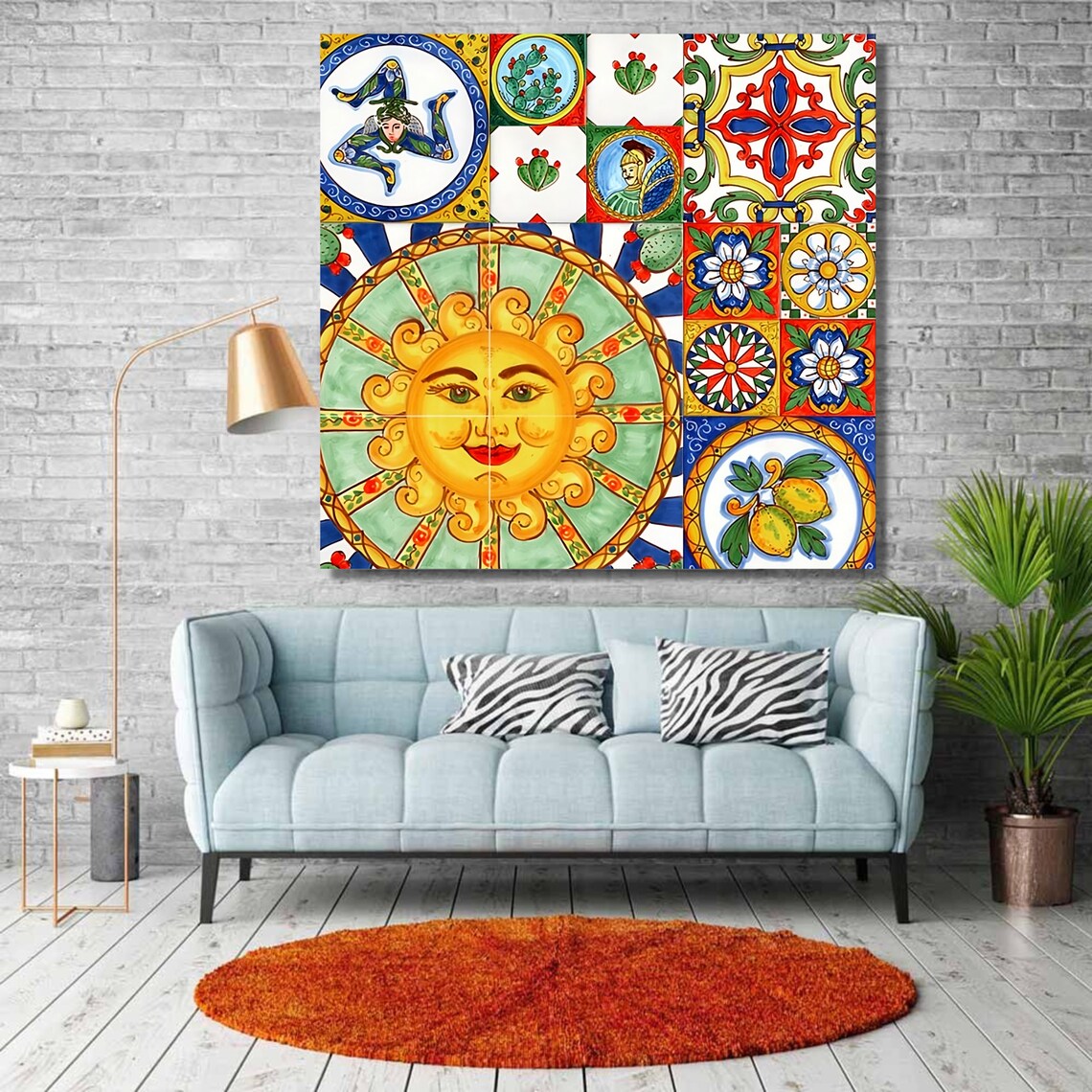 Majolica Style Digital Artmaolicasicilian Folk Art Palermo - Etsy