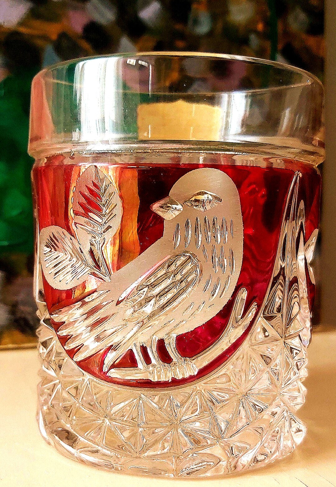 Hofbauer Red Brydes Crystal Tumblers| Vintage Crystalware| - Etsy