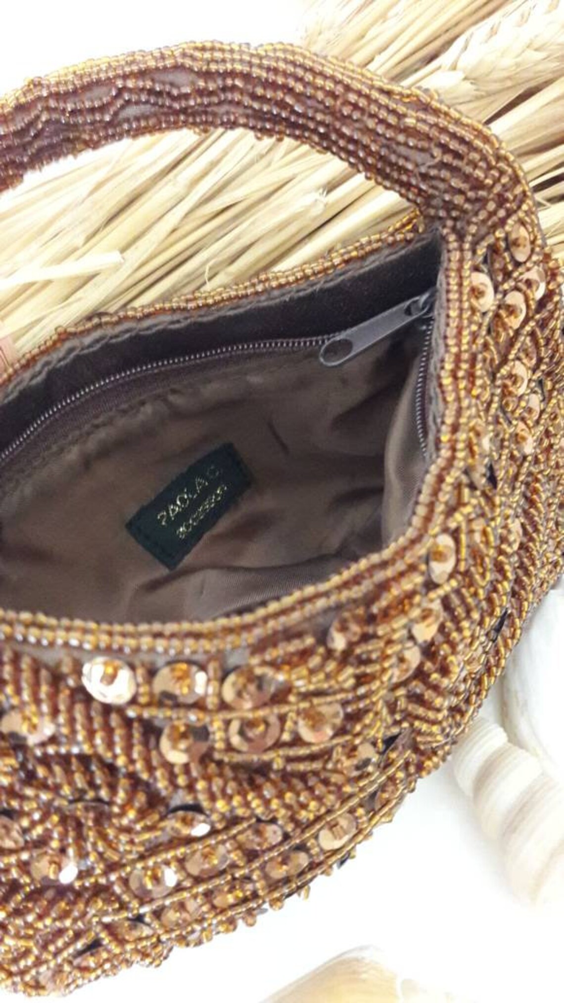 Seed Beaded Sequin Clutch Bag - Etsy