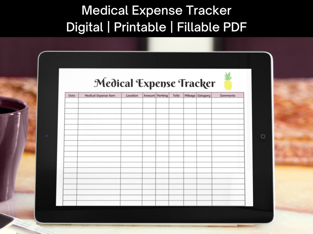 Medical Expense Tracker, Printable Financial Organizer (PDF) - Etsy