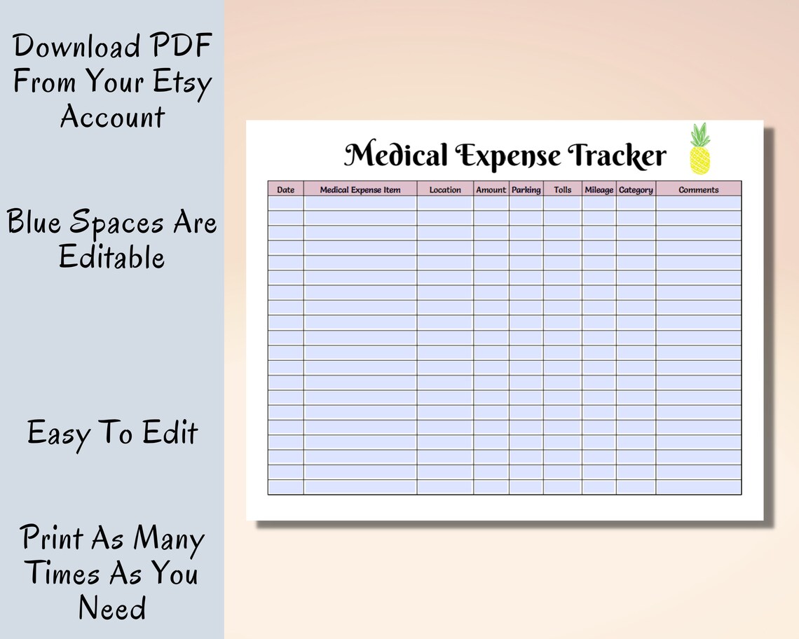 Medical Expense Tracker, Tax Deduction Log, TTC Journal, IVF Planner ...