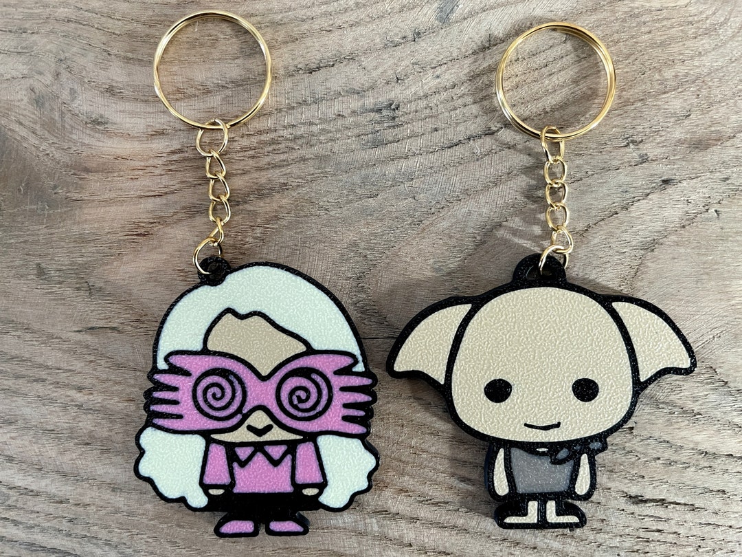 Harry Potter Saga Keychain Dobby and Luna Lovegood - Etsy