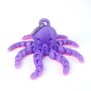 3D Articulated Octopus Keychain - Etsy