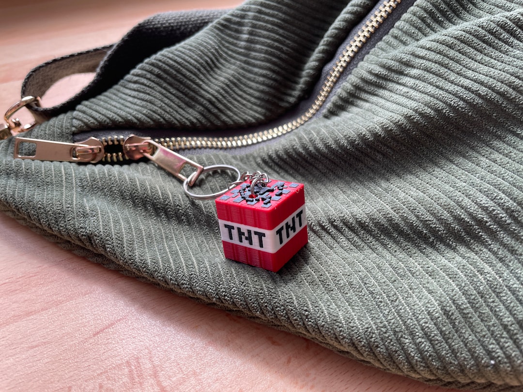 TNT Keychain Minecraft 3D Print - Etsy