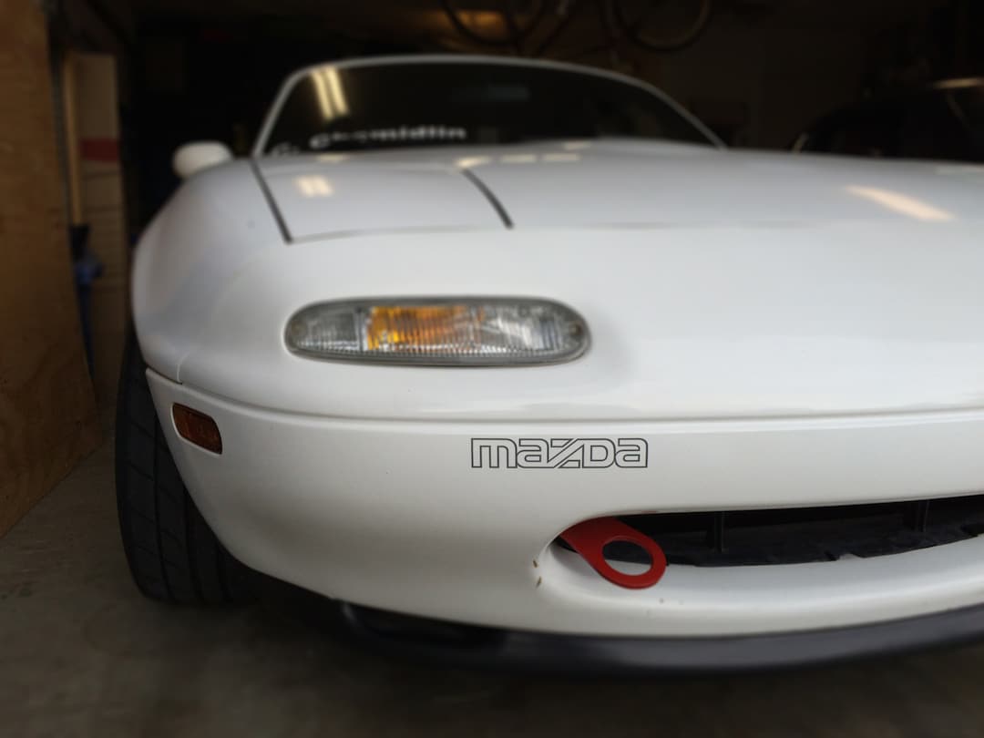 Mazda Miata Front Bumper Logo; Like OEM Decal, Vintage Styles Available ...