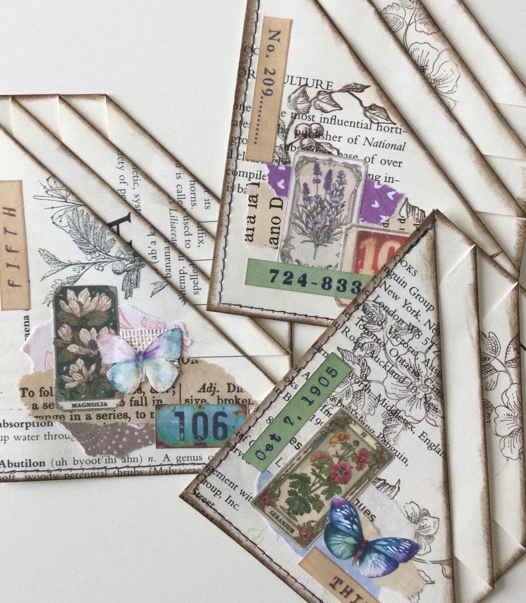 3 Multi-pockets for Junk Journal Pages, Junk Journal Envelopes, Set of ...