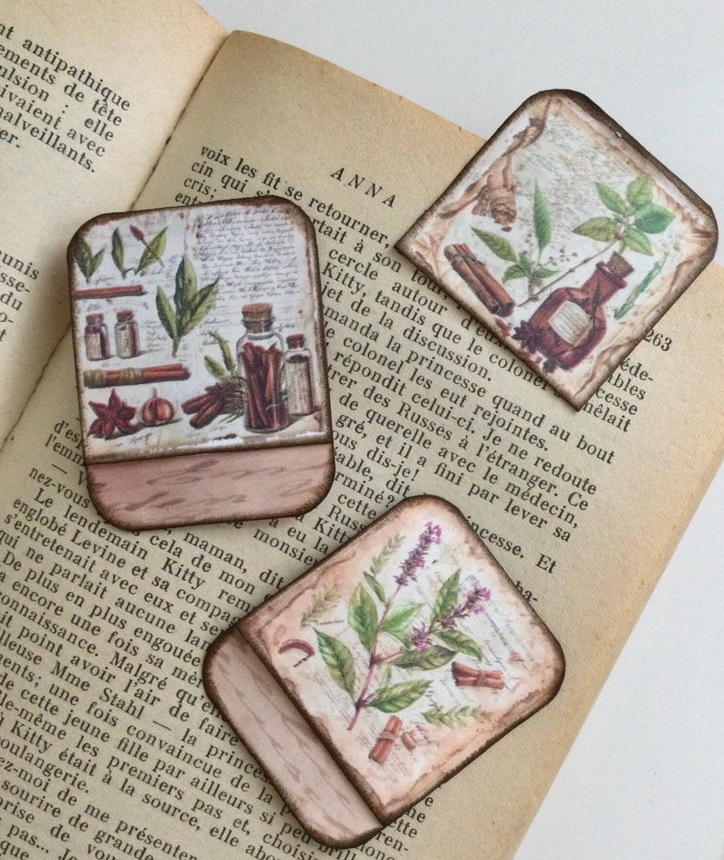 3 Junk Journal Bookmarks, Junk Journal Embellishments, Hidden Paper ...