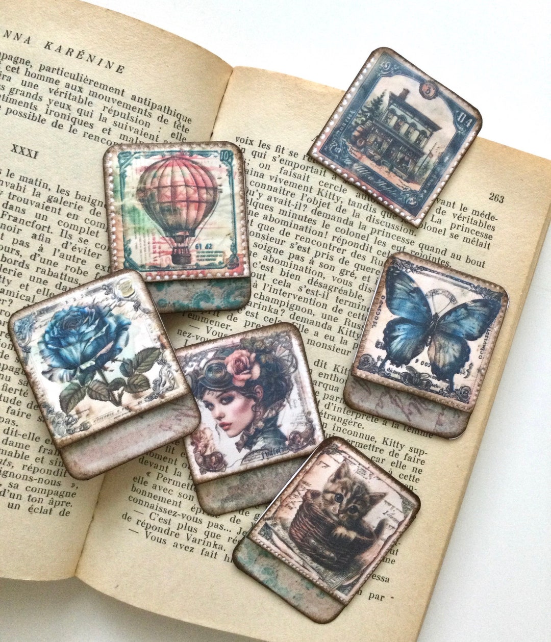 3 Paper Clip Bookmarks for Junk Journal, Junk Journal Embellishments ...