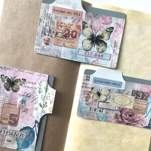 3 Junk Journal Pockets, Journalling Embellishments, Sewn Pockets, Junk ...