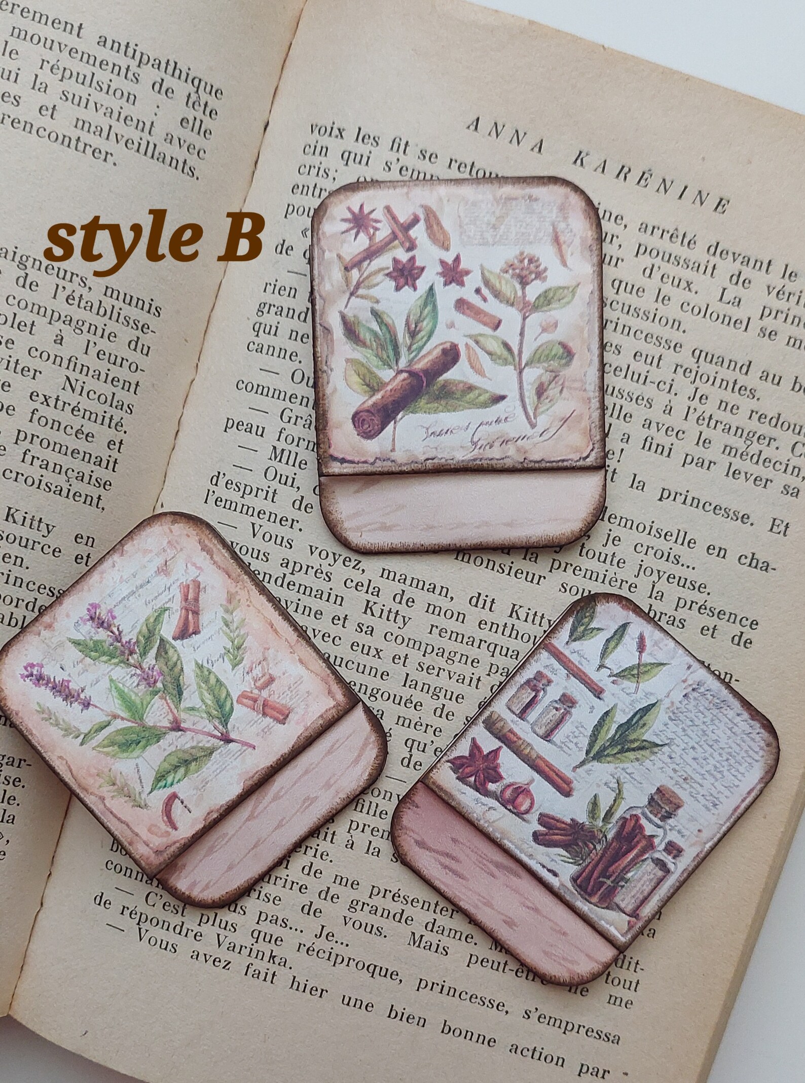 3 Junk Journal Bookmarks, Junk Journal Embellishments, Hidden Paper ...