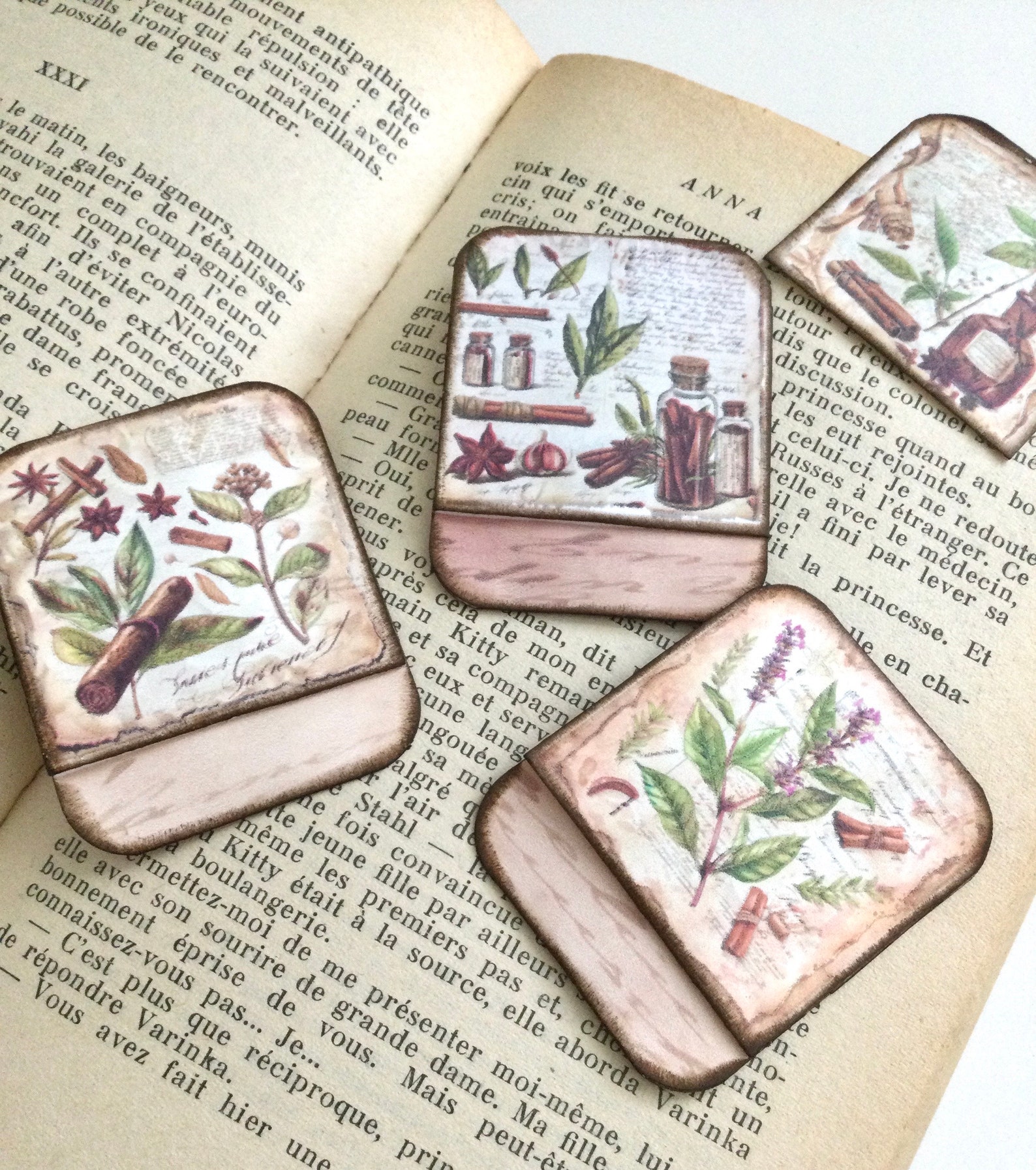 3 Junk Journal Bookmarks, Junk Journal Embellishments, Hidden Paper ...