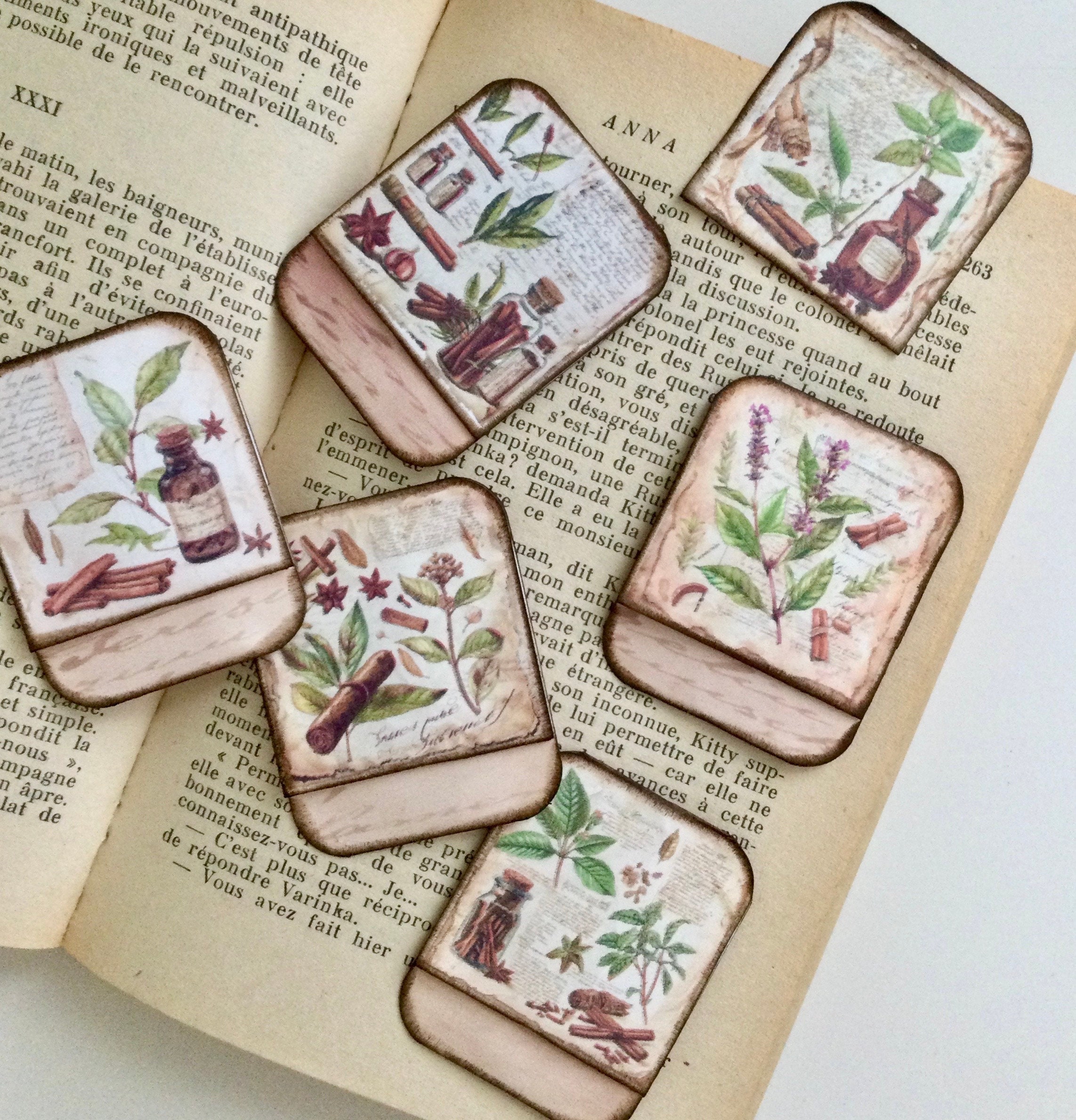 3 Junk Journal Bookmarks, Junk Journal Embellishments, Hidden Paper ...