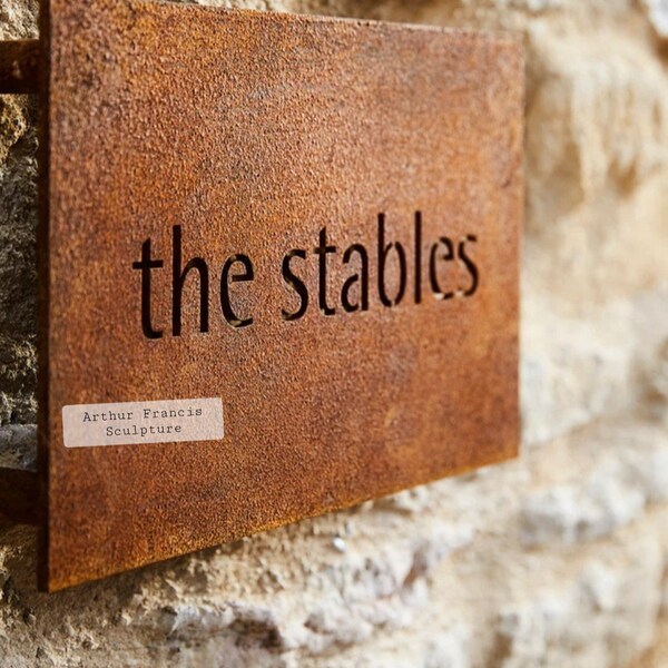 Corten Steel Sign - Etsy UK