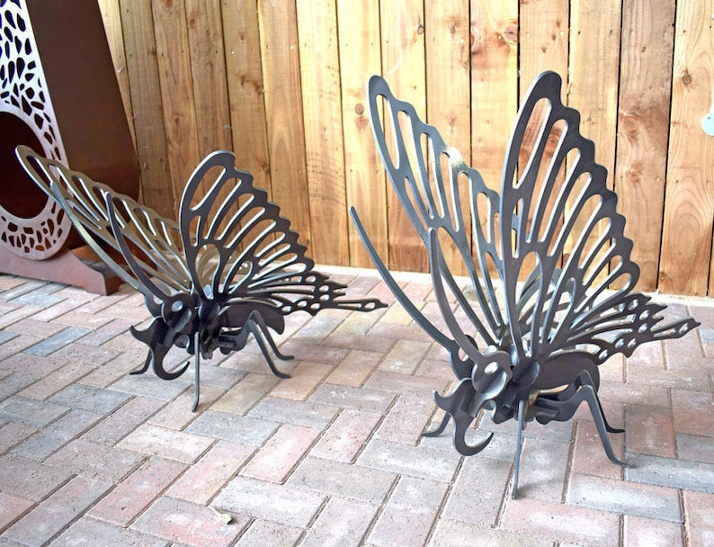 Free Standing Steel Butterfly Sculpture - Etsy
