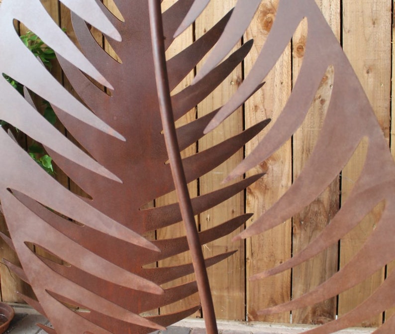 Corten Steel Leaf Sculpture - Etsy