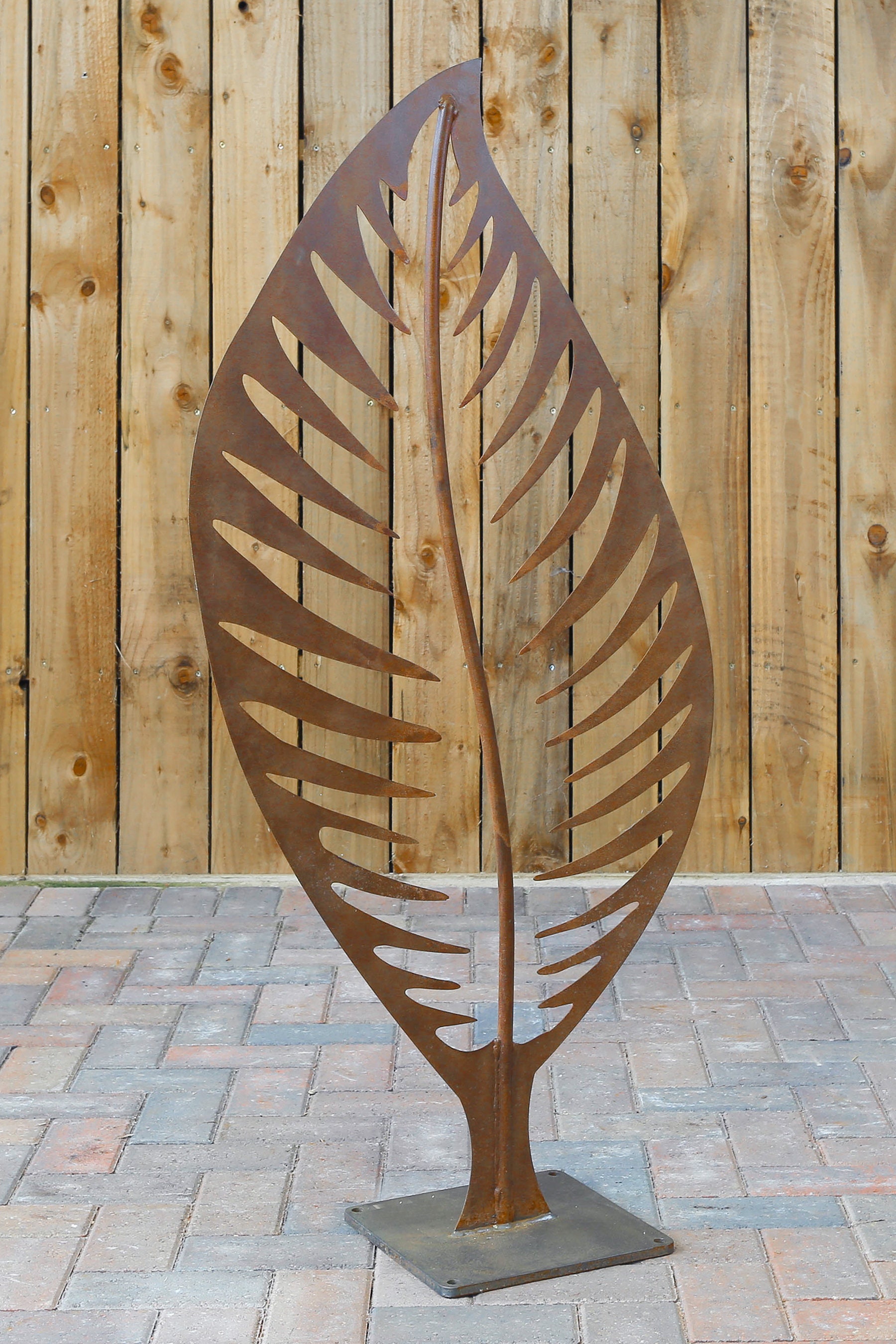 Corten Steel Leaf Sculpture - Etsy