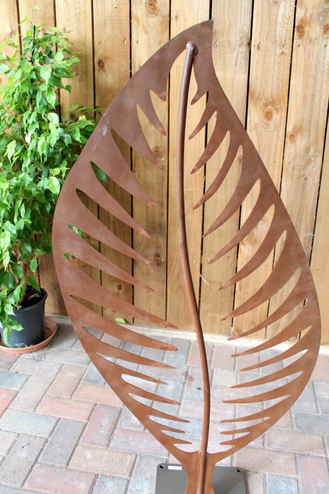 Corten Steel Leaf Sculpture - Etsy