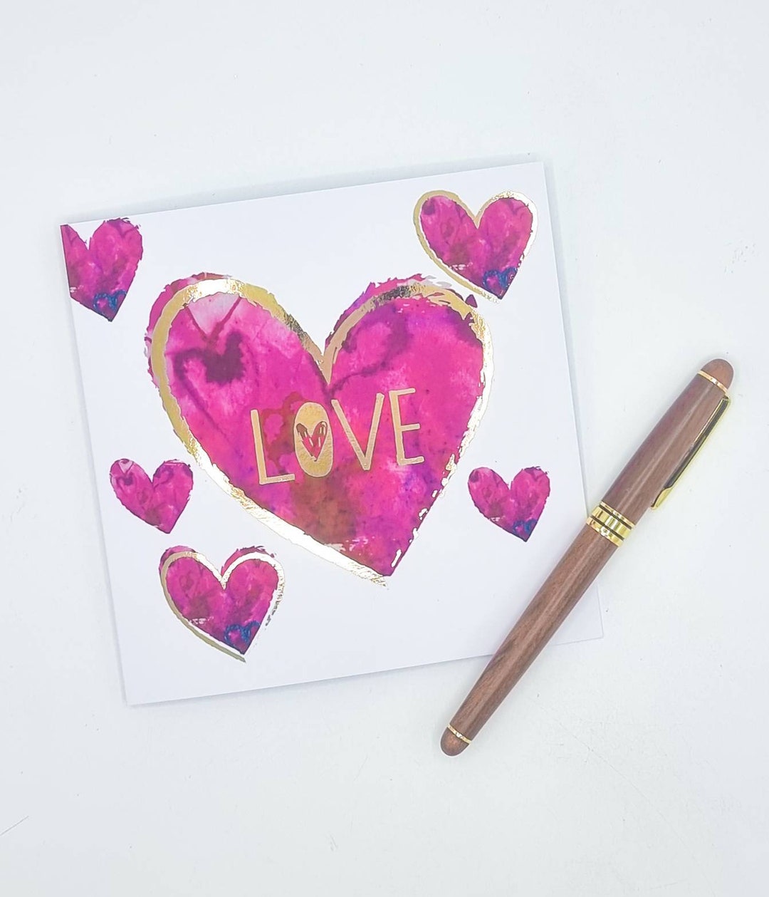 Valentine's Day Card Gold Foil Card Valentine's Card Love Day Card ...