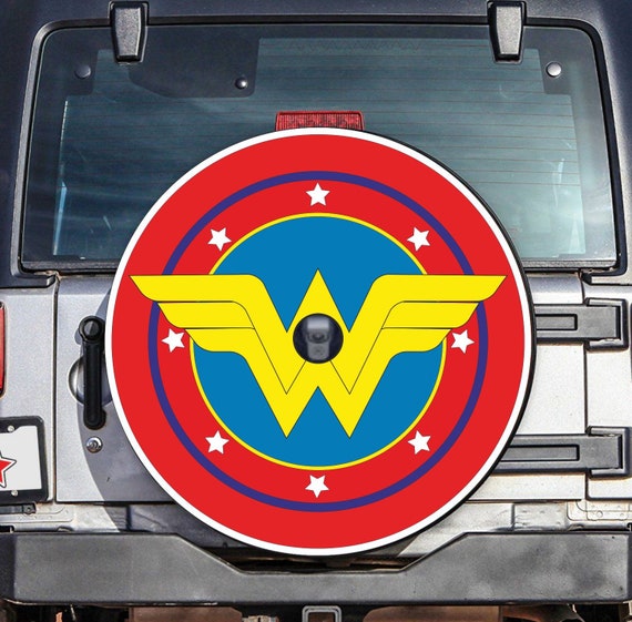 Universal Tire Cover "Wonder Woman" Jeep Wrangler JL With hole for rear ...