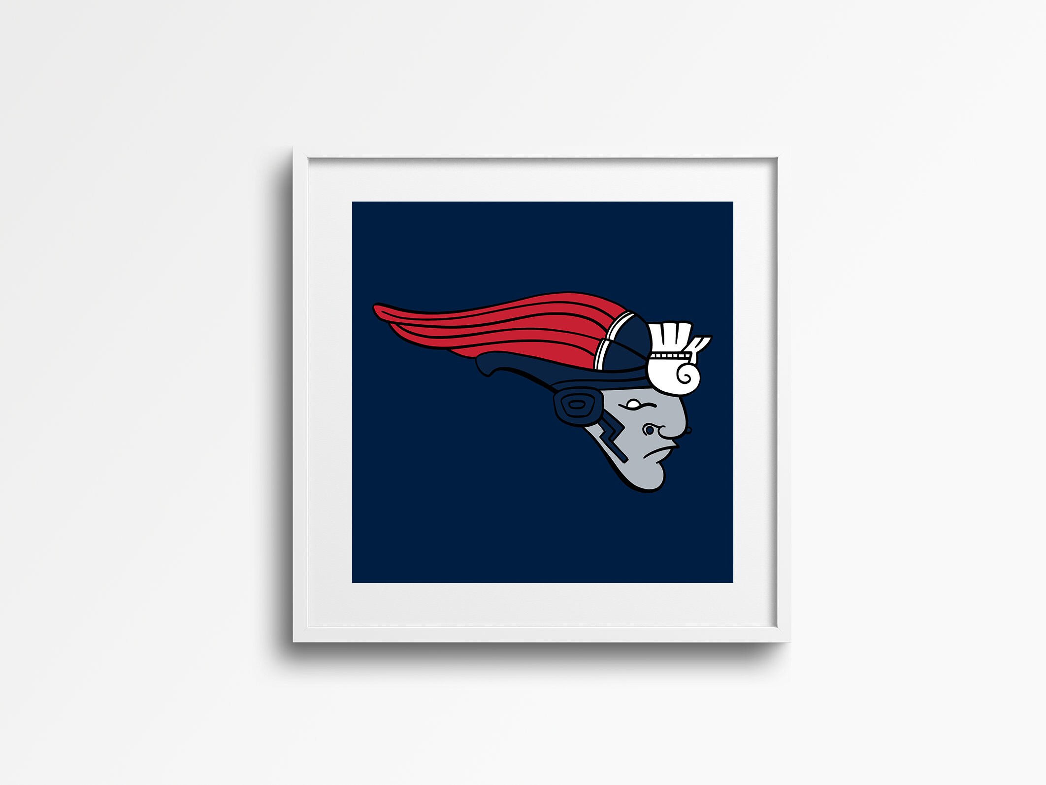 New England Patriots Aztec Illustration Wall Art Digital Download - Etsy