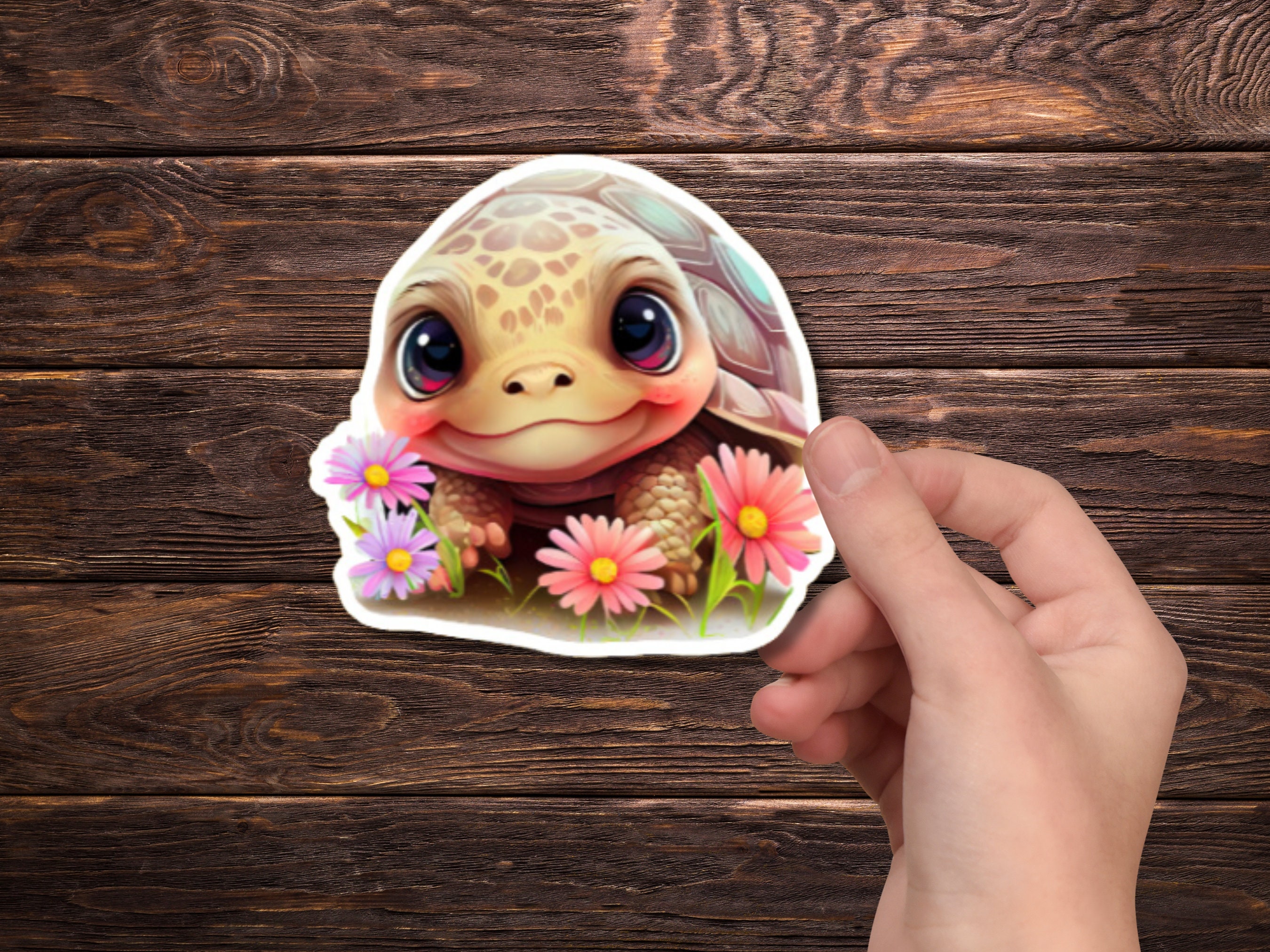 Kawaii Baby Turtle Stickers Die Cut Sticker Laptop Sticker Planner ...