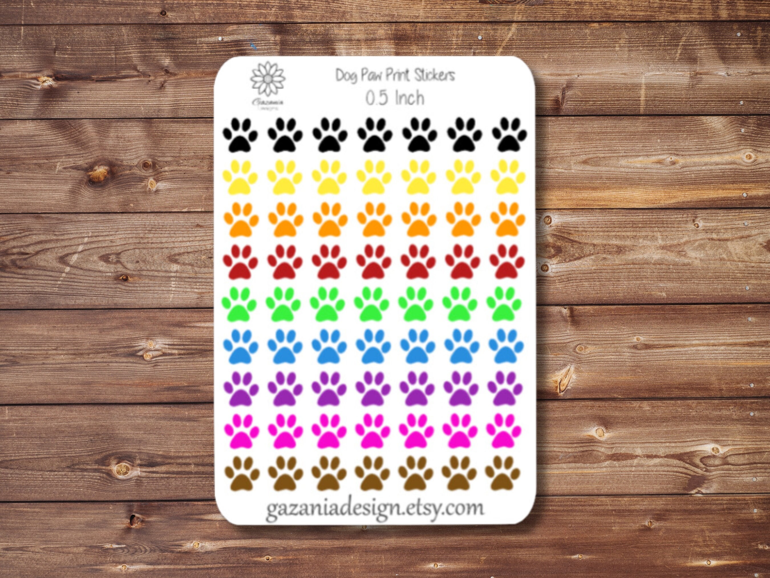 Set 63 Rainbow Dog Paw Sticker Set Vinyl Sticker Laptop Decal Planner ...