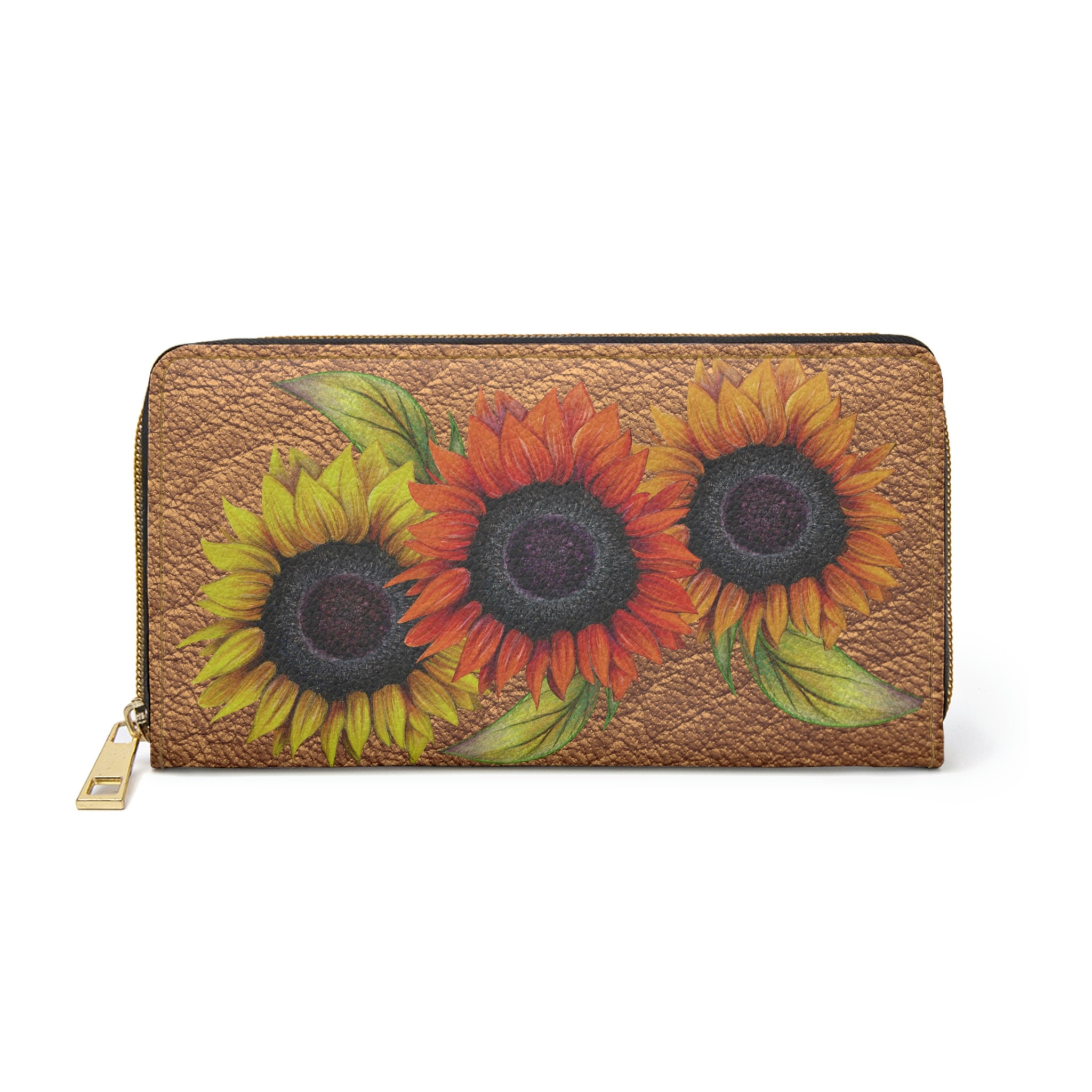 Ladies Sunflower Wallet Womens Sunflower Gift Wallet Floral Print ...