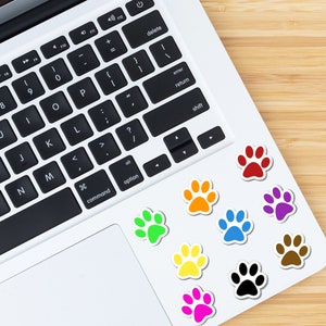 Set 63 Rainbow Dog Paw Sticker Set Vinyl Sticker Laptop Decal Planner ...