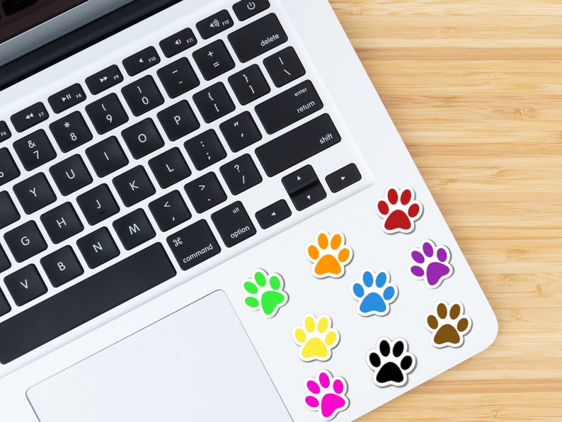 Set 63 Rainbow Dog Paw Sticker Set Vinyl Sticker Laptop Decal Planner ...