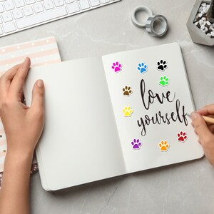 Set 63 Rainbow Dog Paw Sticker Set Vinyl Sticker Laptop Decal Planner ...
