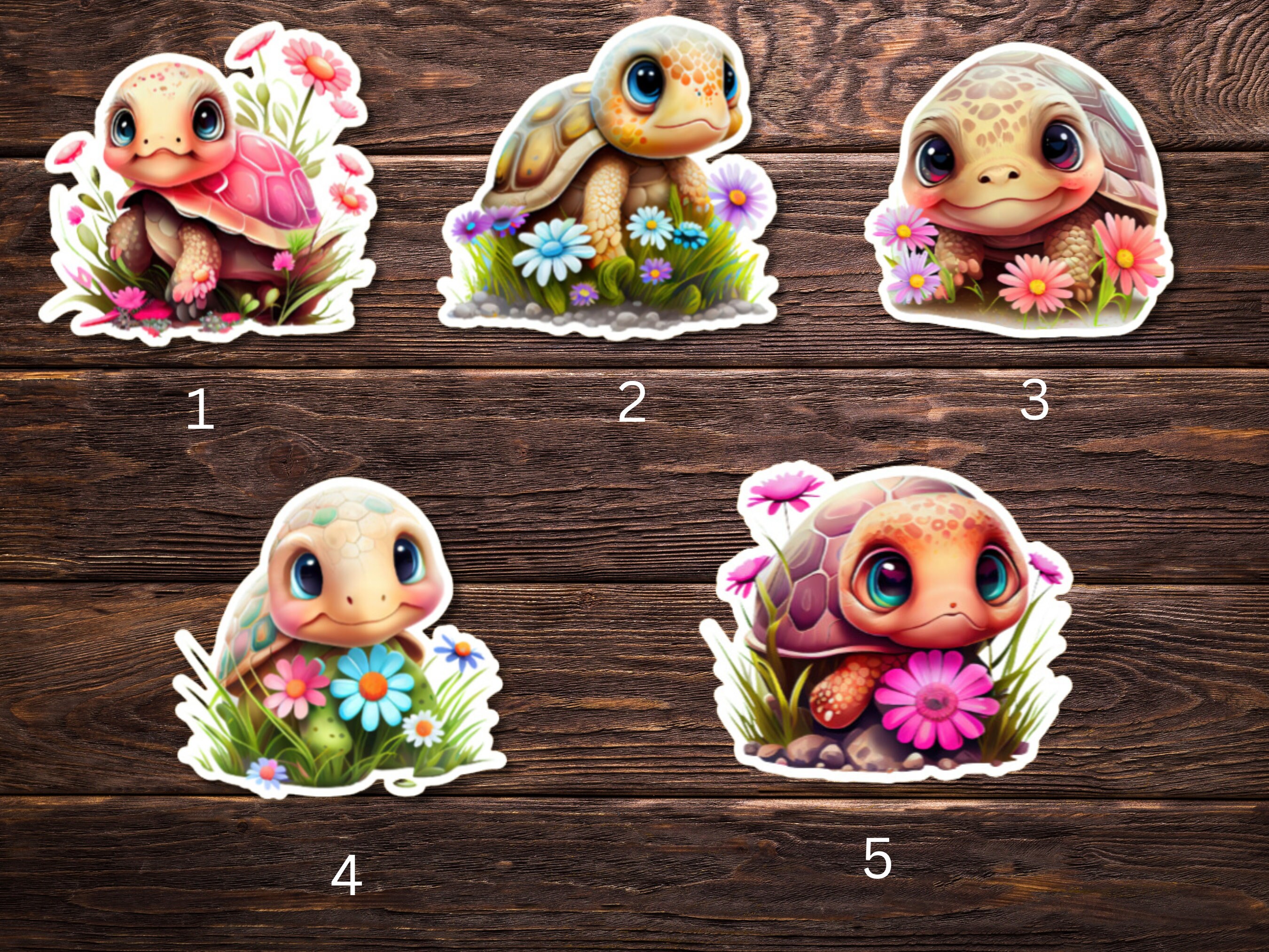 Kawaii Baby Turtle Stickers Die Cut Sticker Laptop Sticker - Etsy