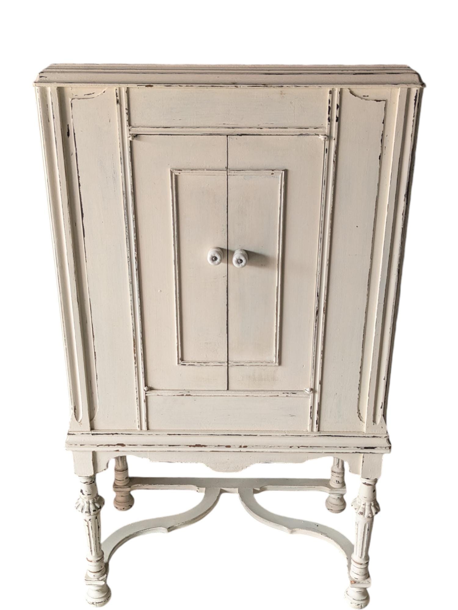 Repurposed Beautiful Antique Radio Cabinet With Porcelain Knobs. - Etsy