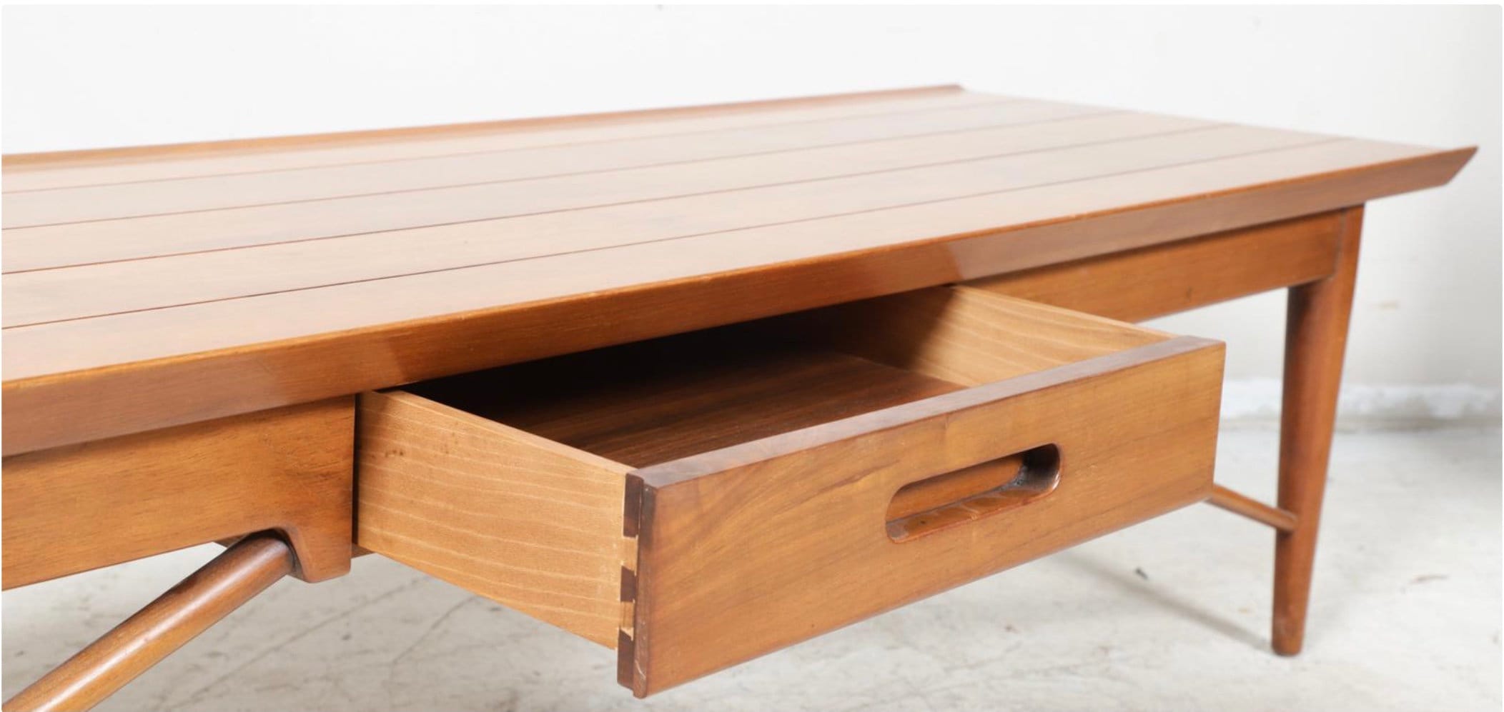 MCM Heritage Henredon Modern Design One Drawer Coffee Table - Etsy