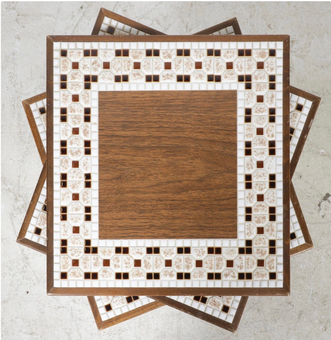 MCM SET 3 Mosaic Side Tables - Etsy