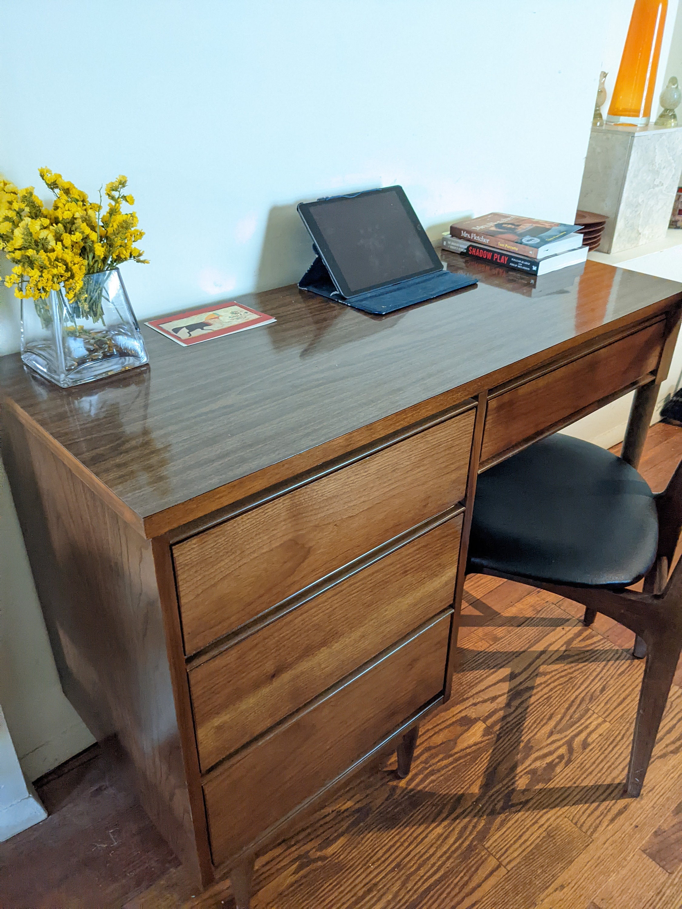 Compact Mid Century Desk Chair - Etsy