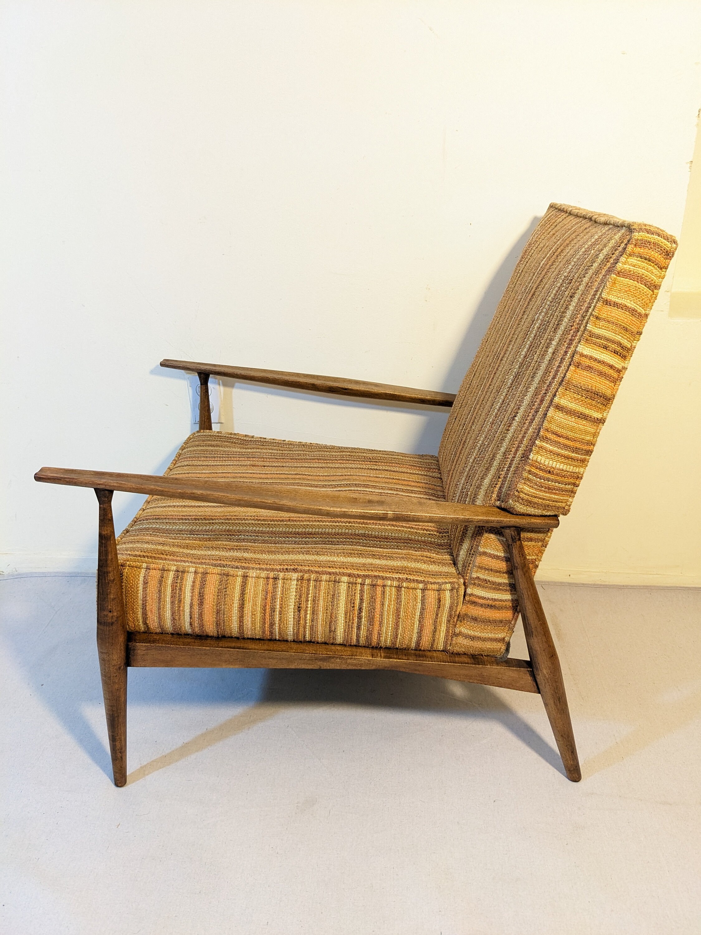 Vintage MCM Armchair in Original Fabric. - Etsy