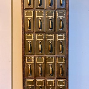 Antique File Cabinet Copper Flash Handles Ledger Holder - Etsy