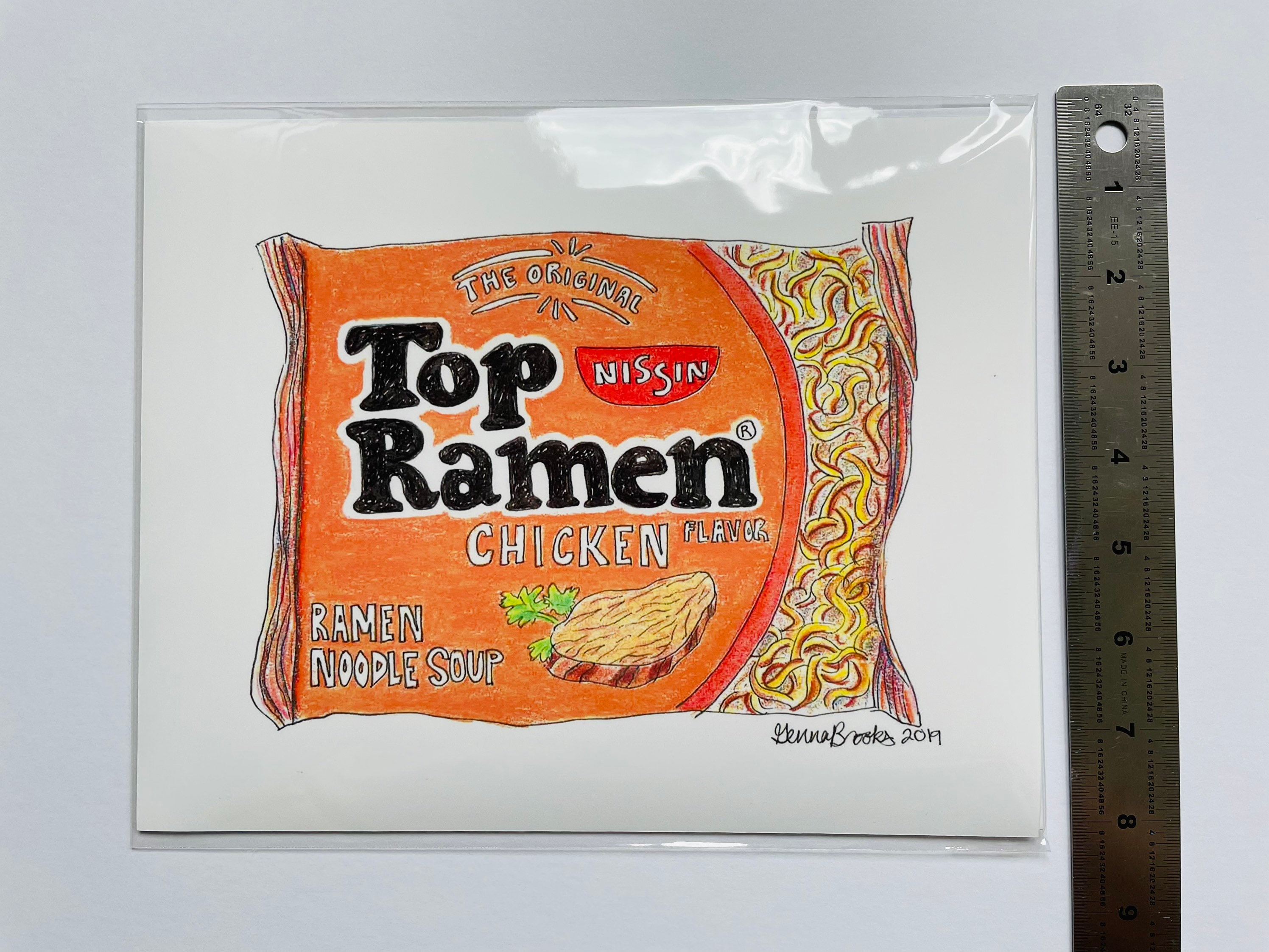 Pinstripe Ramen Noodle Print Art & Collectibles Digital Prints etna.com.pe