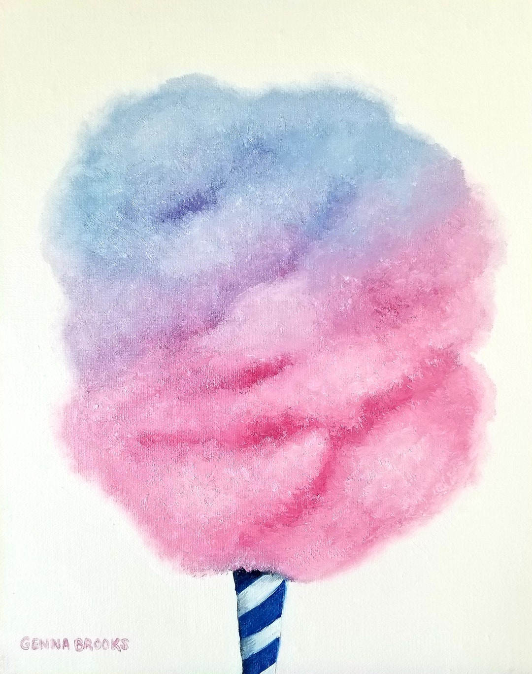 Zuckerwatte 11x14" Archivdruck von einem Ölgemälde - Etsy.de