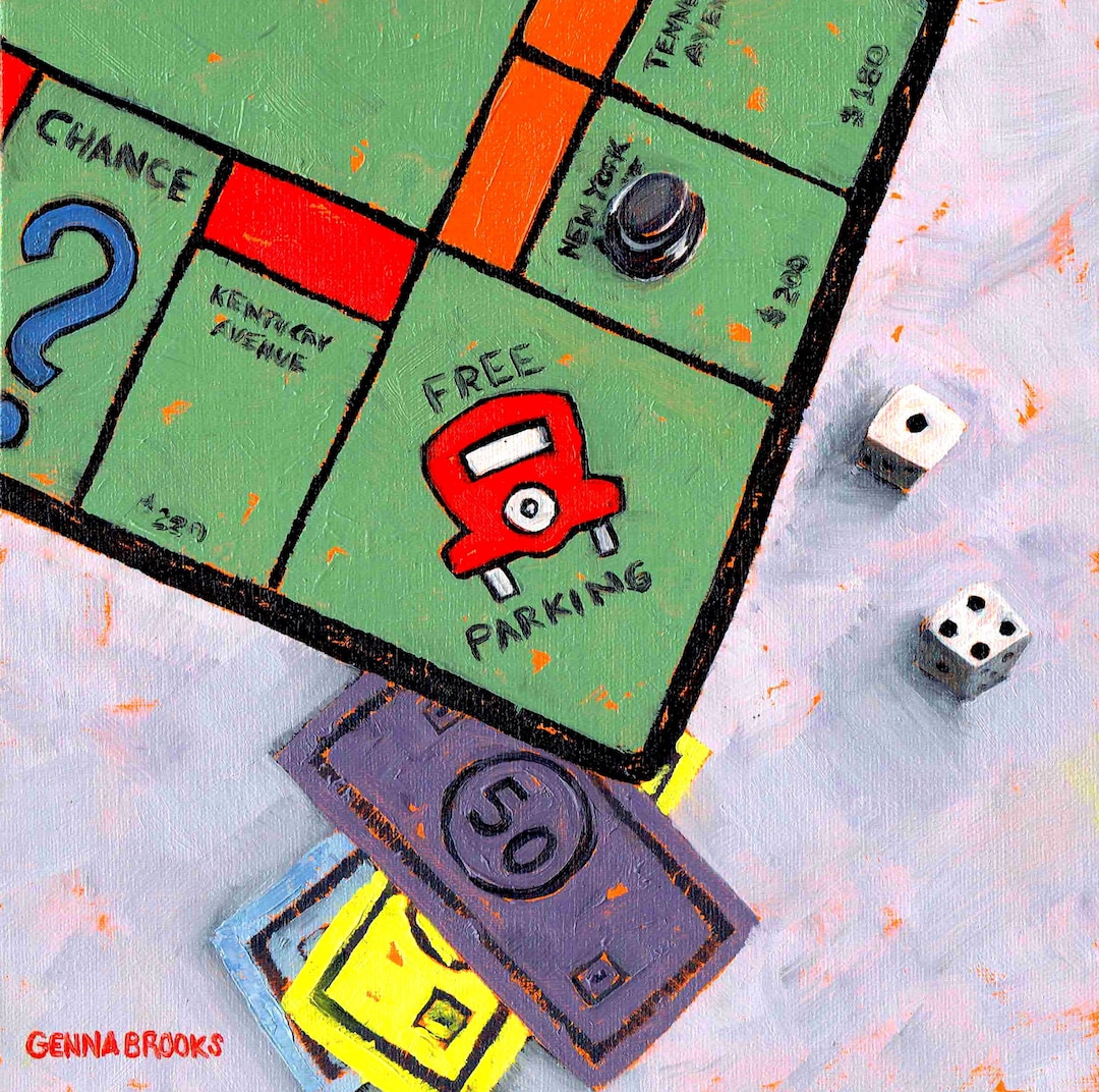 Monopoly Board Game 10x10" Limited Edition Archival Giclee Print From ...