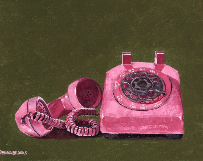 Vintage Rotary Dial Telephone 11x14 Limited Edition Archival Giclee ...