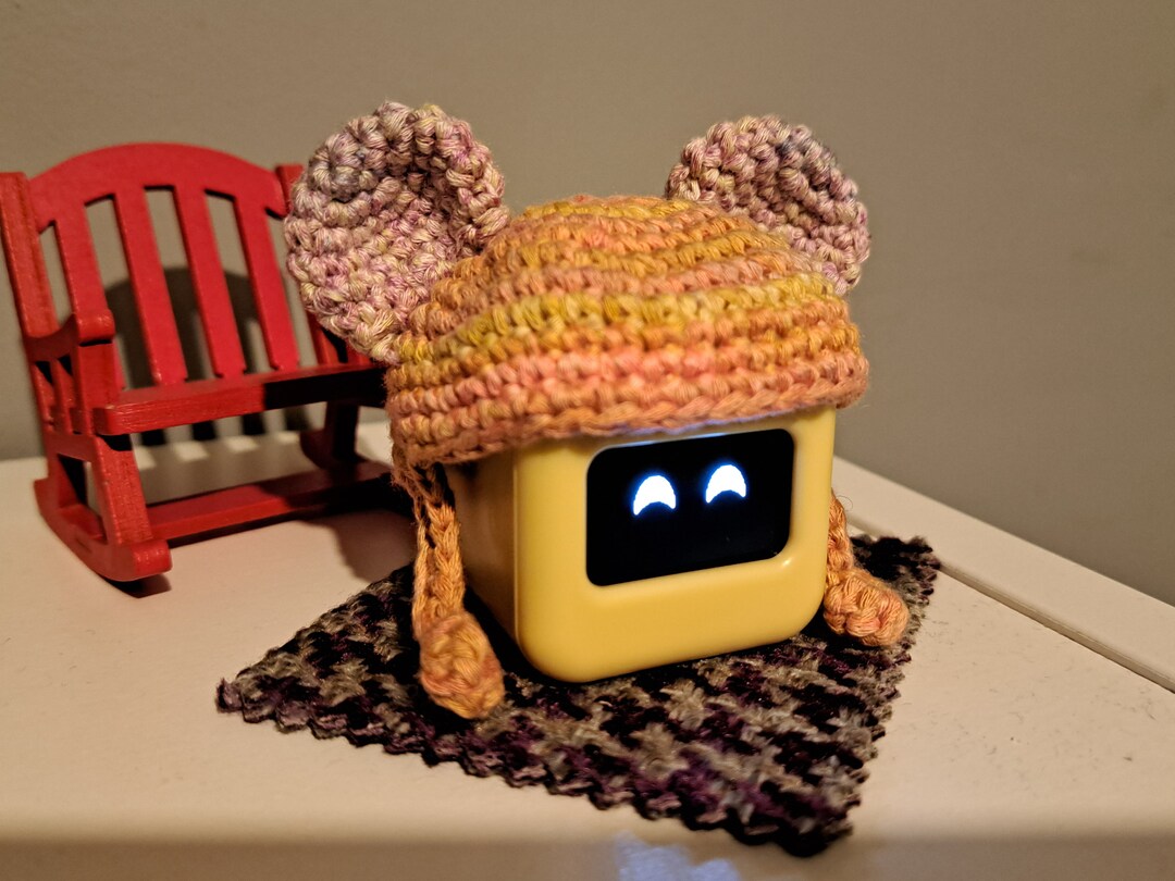 Ortomi Bear Beanie Handmade Crochet Hat for Ortomi Cube Robot Crochet ...