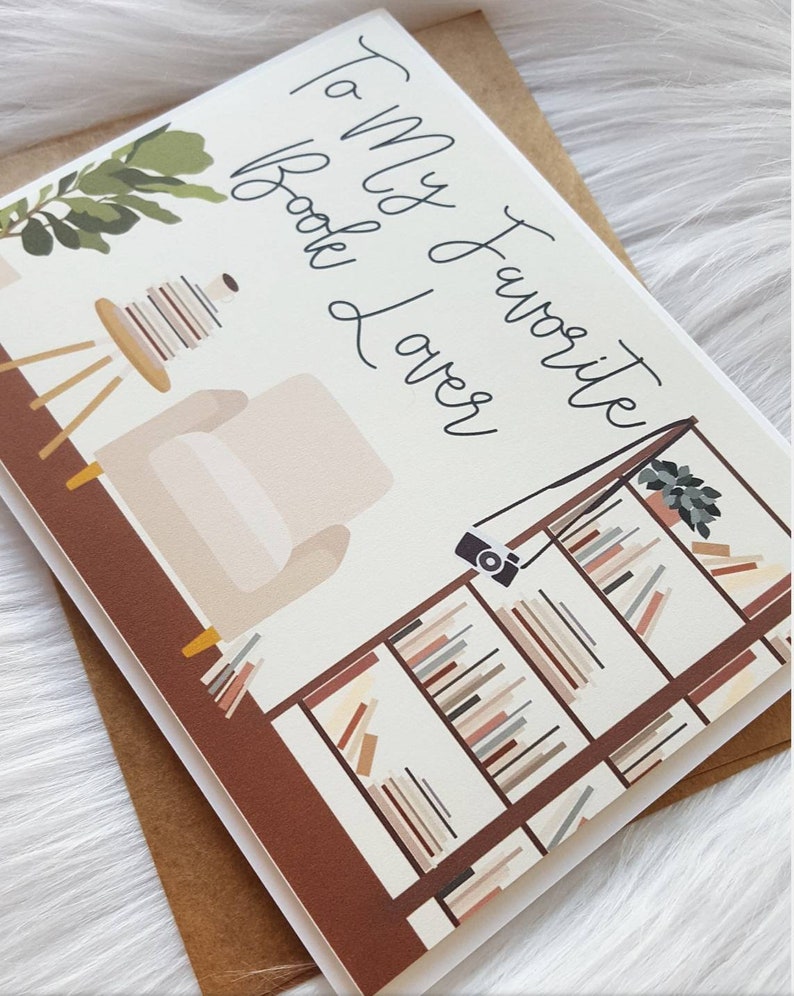 Book Lover Card Literary Gifts Greeting Cards Gifts for | Etsy