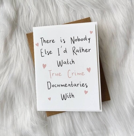 True Crime Greeting Card True Crime Lover Thinking of You | Etsy