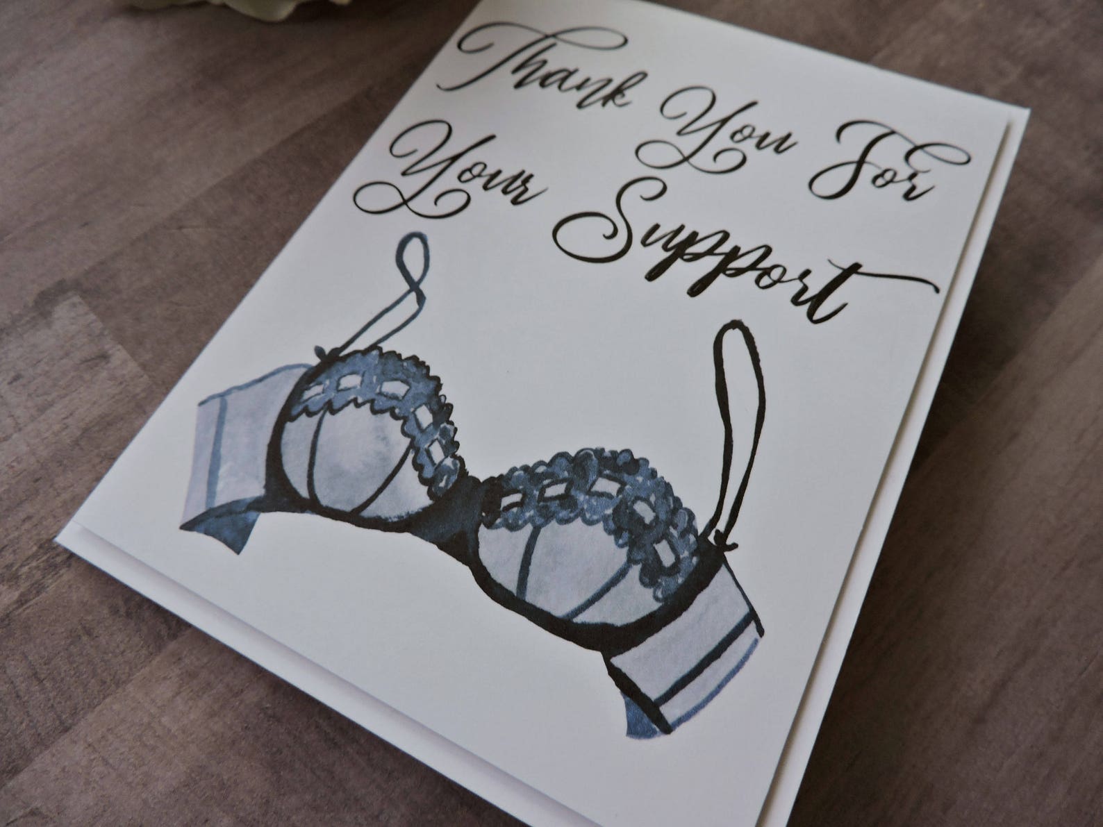 Thank You for Your Support Bra Greeting Cards Funny Cards - Etsy