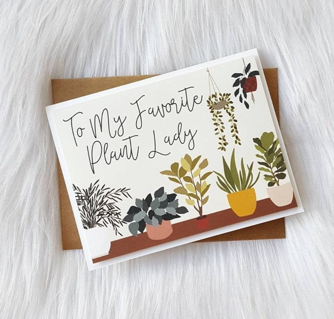 Plant Lady Card - Greeting Cards - Plant Person Card - Gift for Plant ...