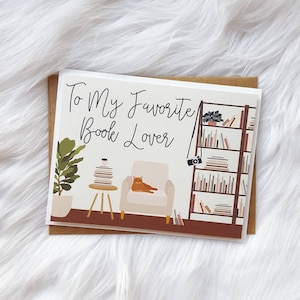 Book Lover Card Literary Gifts Greeting Cards Gifts for - Etsy