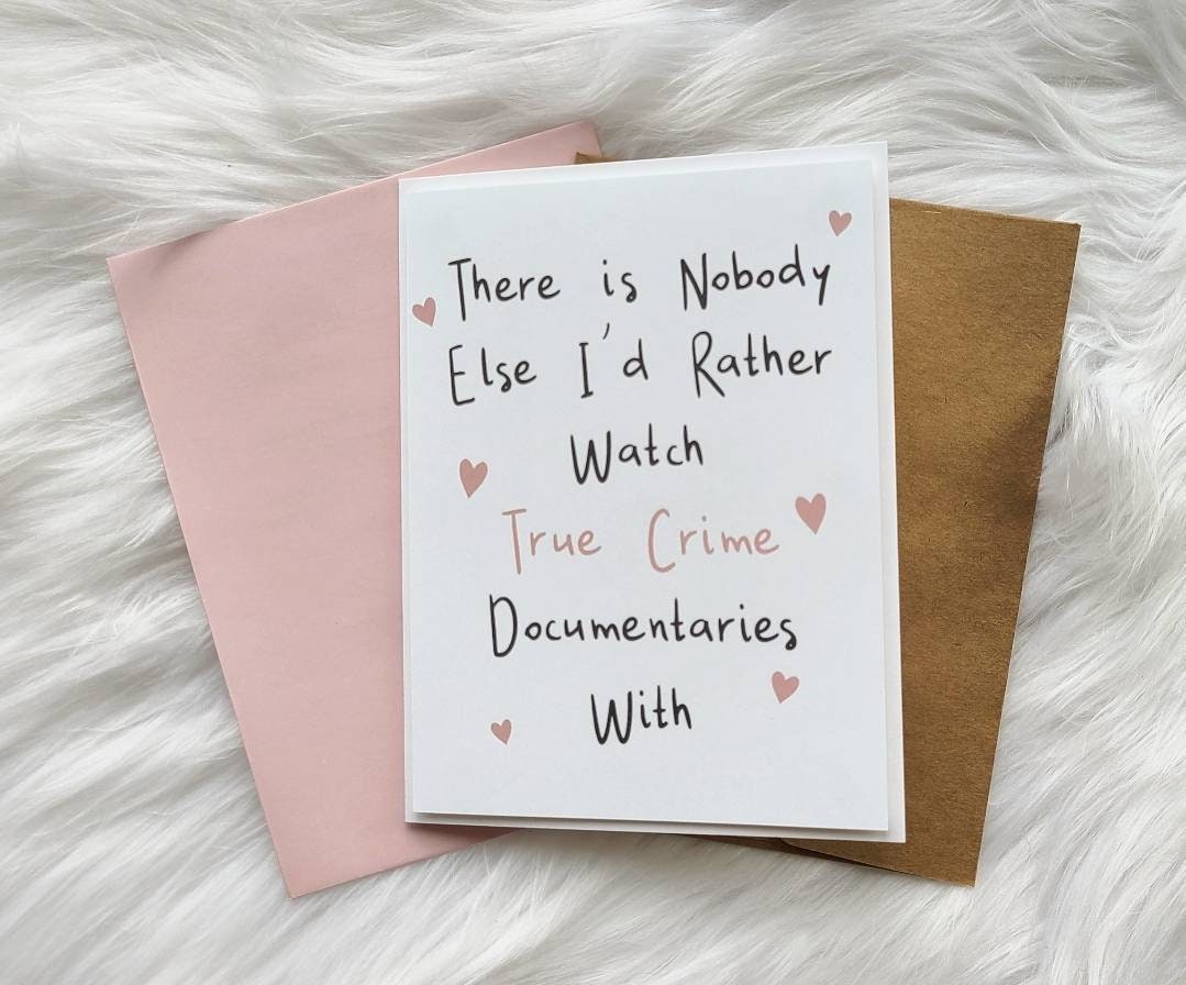 True Crime Greeting Card True Crime Lover Thinking of You | Etsy