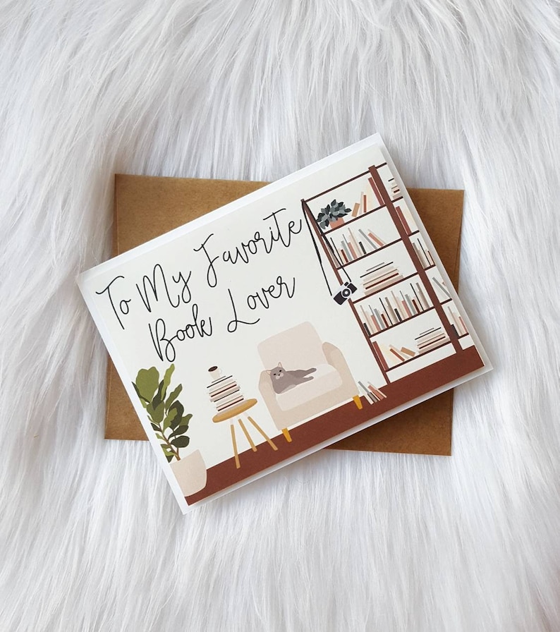 Book Lover Card Literary Gifts Greeting Cards Gifts for - Etsy